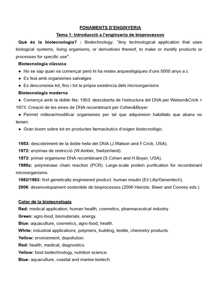 Fonaments D'enginyeria Apunts Tema 1 | PDF