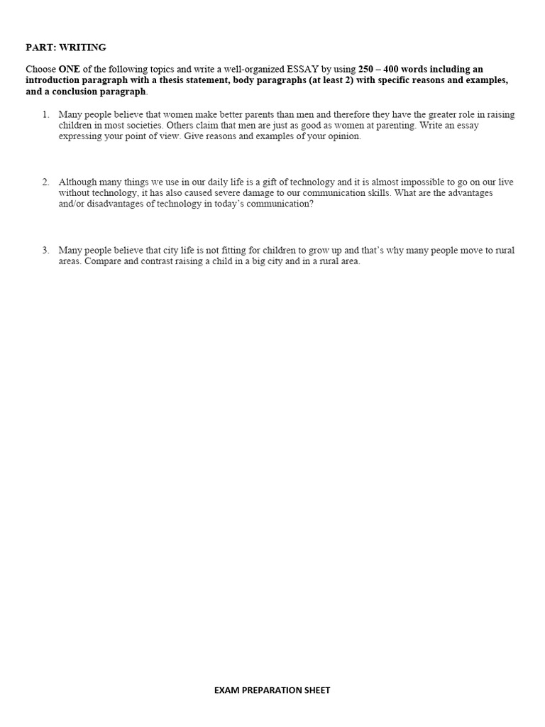 2022-23 Erasmus Writing Part | PDF