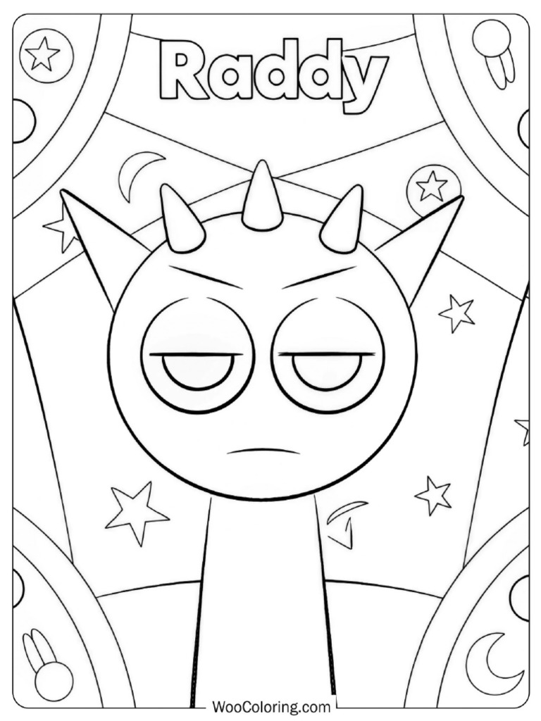 Sprunki Red Raddy To Color | PDF