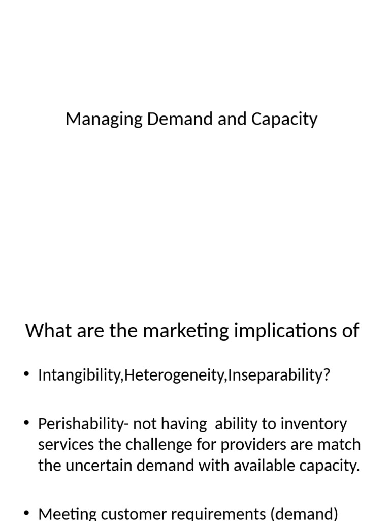 Managing Service Demand and Capacity | PDF | Marketing | Business