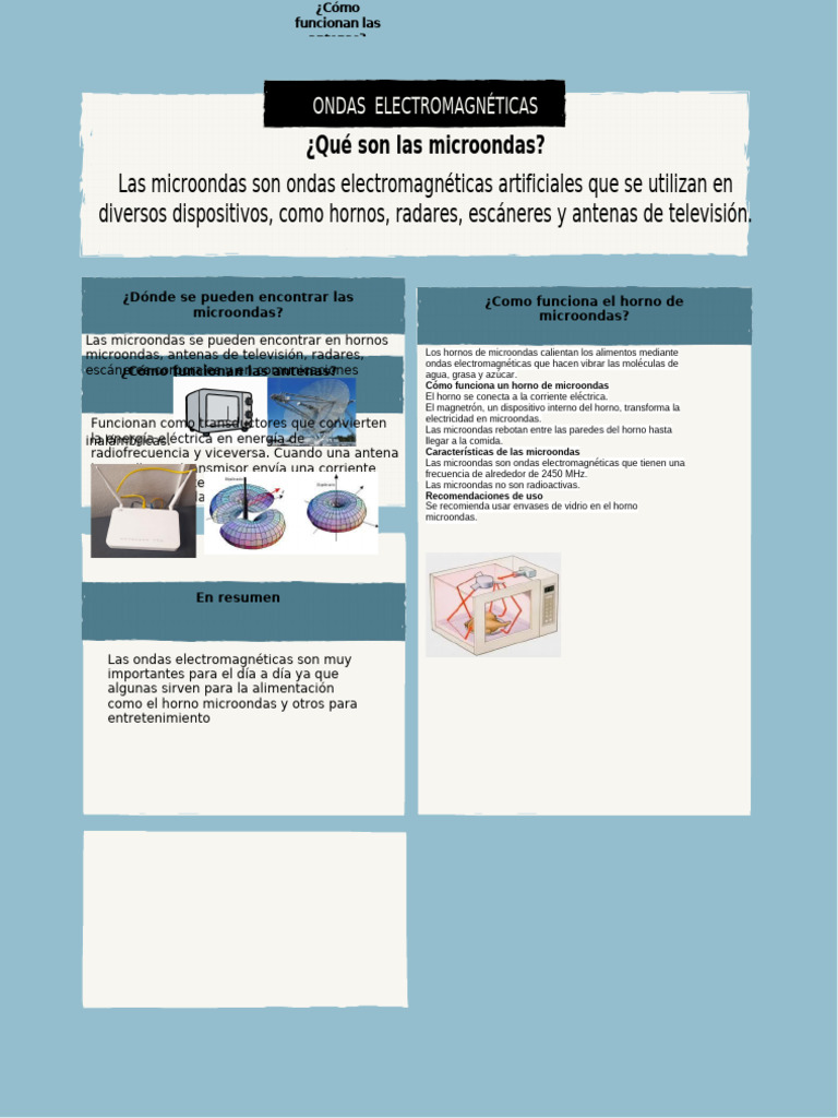 CCNN Proyecto | PDF | Microondas | Espectro electromagnético