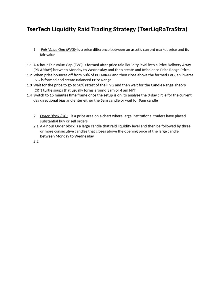 TserTech Financial Market Trading Strategy | PDF