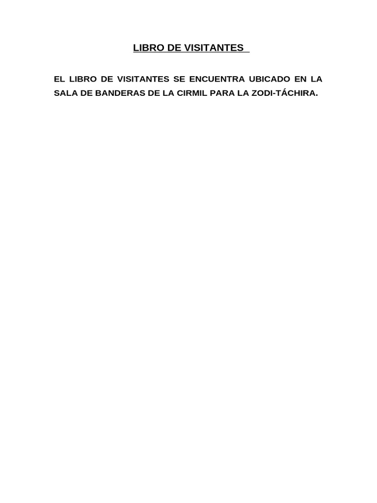 Libro de Visitantes | PDF