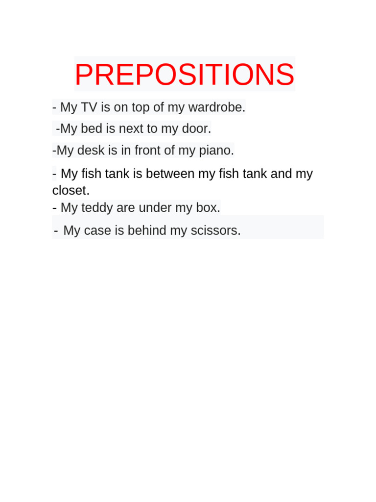 Understanding Prepositions in Context | PDF