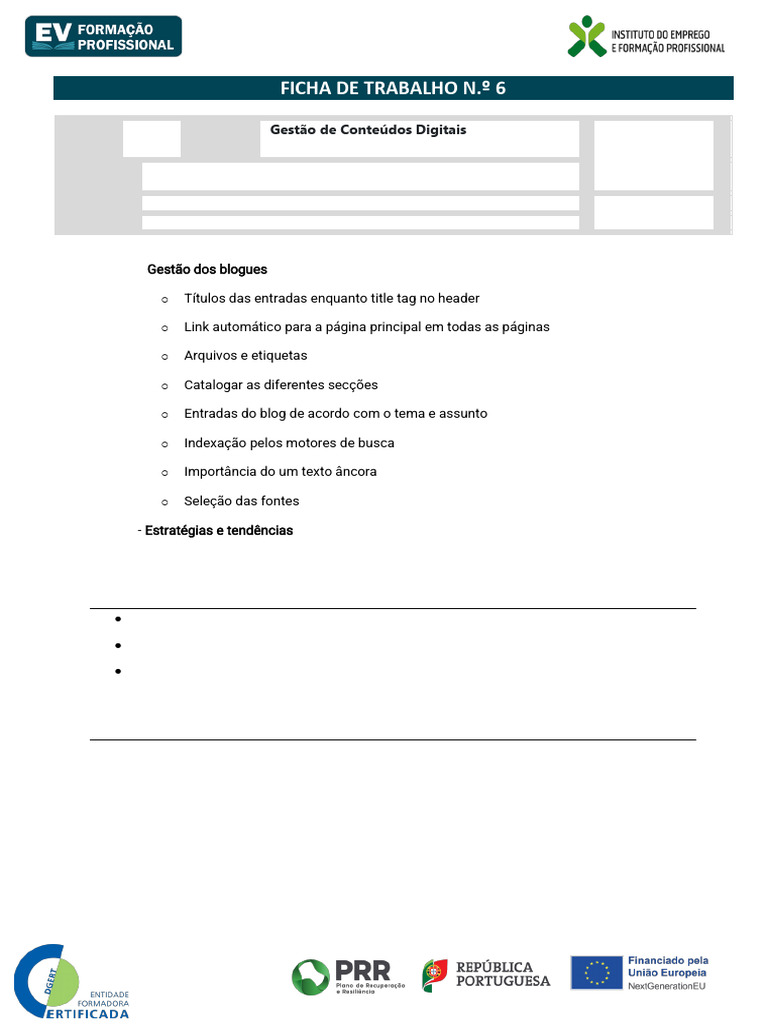 Ficha de Trabalho #6 | PDF