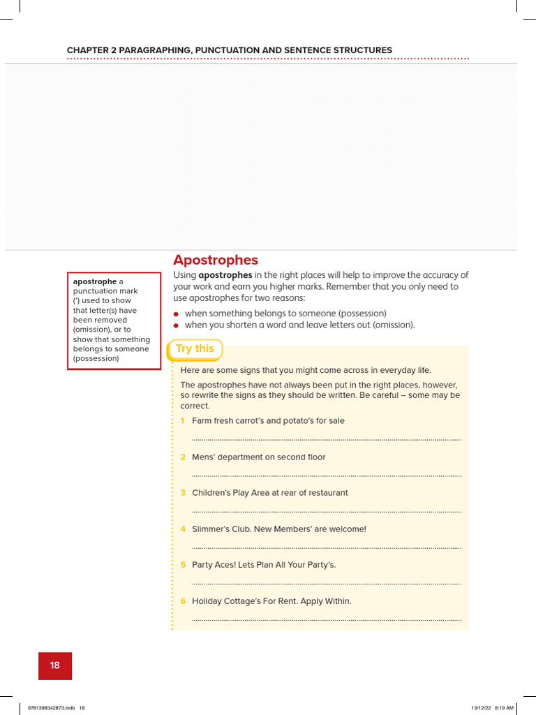 Mastering Punctuation and Sentence Structure | PDF | Punctuation | Bracket