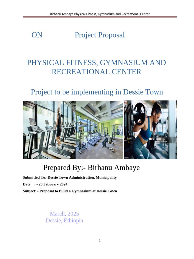 Dessie Gymnasium Proposal by Birhanu Ambaye | PDF | Expense | Internal Rate Of Return