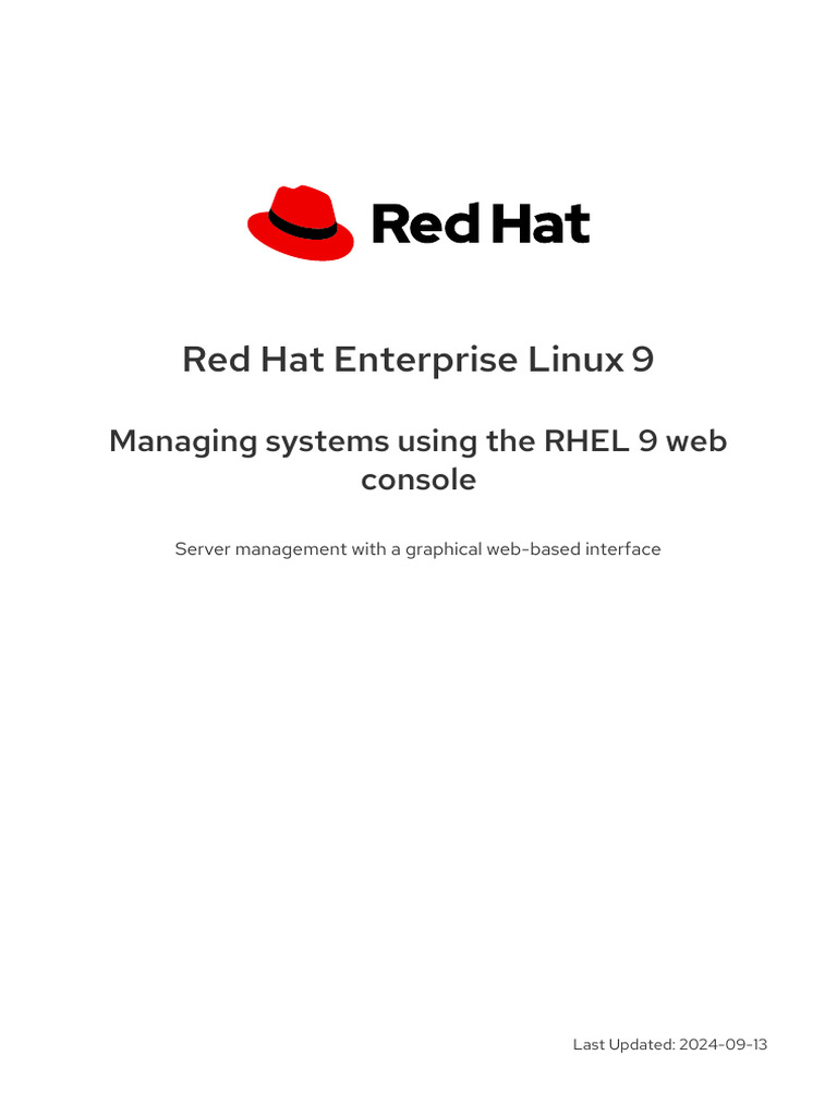 Red Hat Enterprise Linux-9-Managing Systems Using The Rhel 9 Web ...