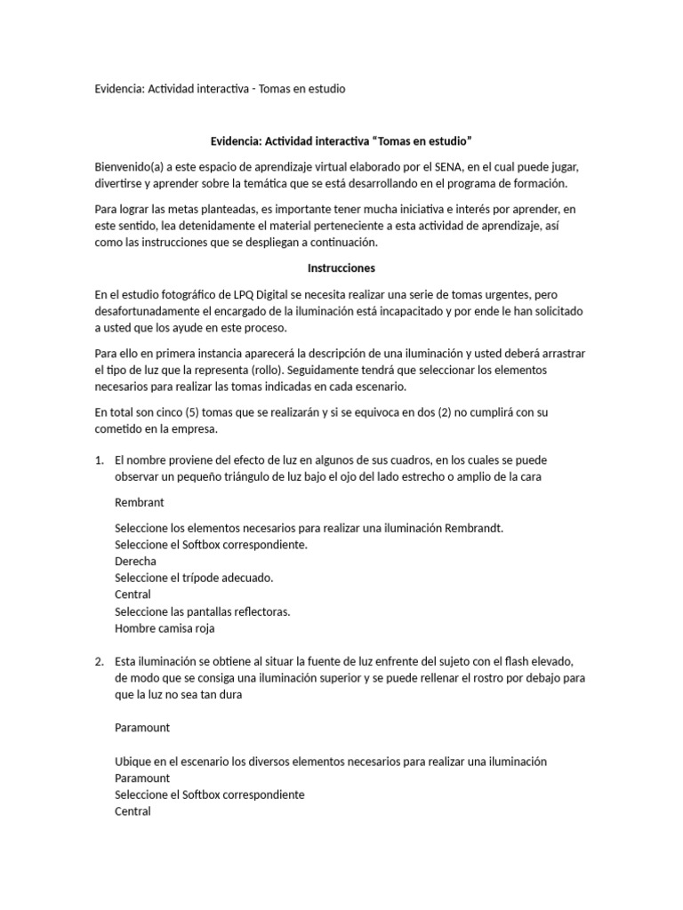 Actividad Interactiva 4 Tomas de Estudio | PDF