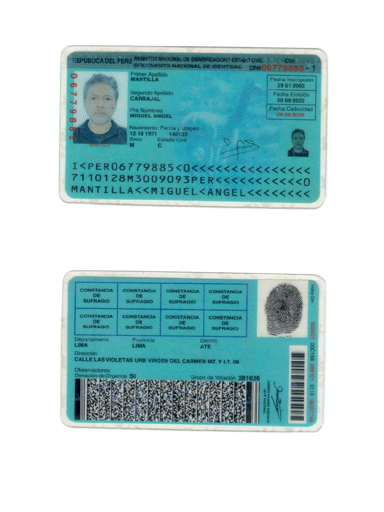 Dni Miguel Mantilla | PDF