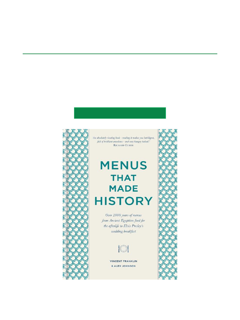Menus That Made History Over 2000 Years of Menus From Ancient Egyptian ...