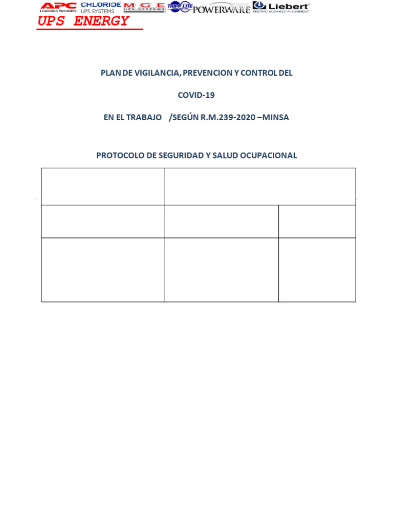 f8 Plan de Vigilancia Prevencion y Control de Ups Energy Sac | PDF | Residuos | Lavado de manos