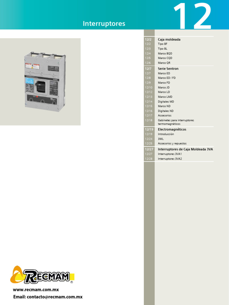 Siemens Interruptores | PDF | Cambiar | Cableado eléctrico