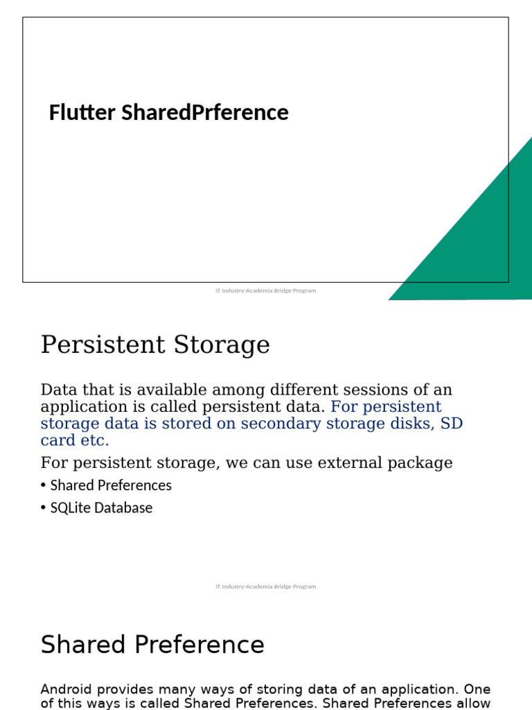 Flutter Shared Preferences Guide | PDF | Computing | Data Management