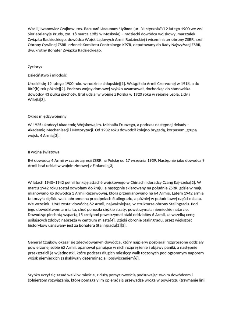 Wasilij Iwanowicz Czujkow | PDF