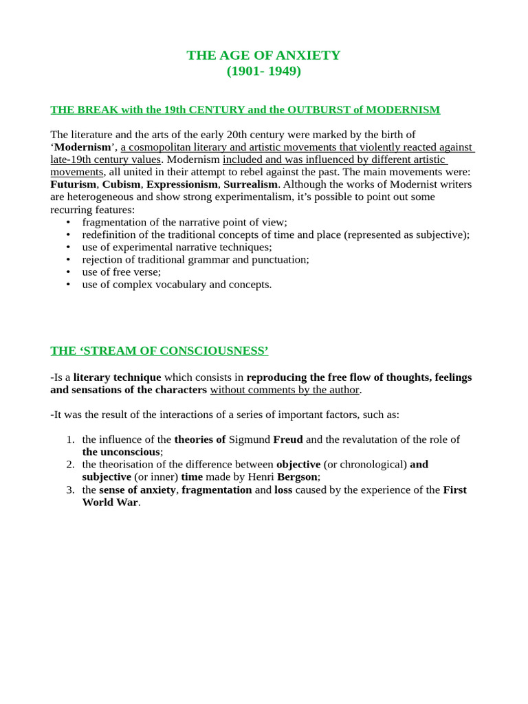 The Age of Anxiety | PDF