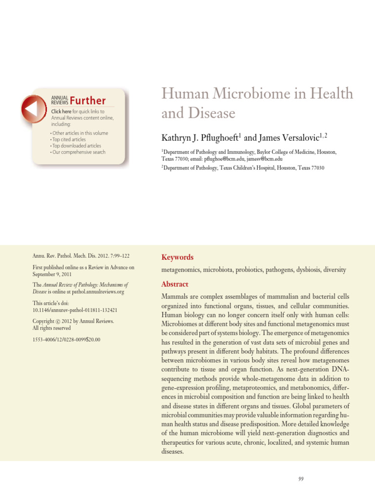 Pflughoeft, Et Al 2011 | PDF | Microbiota | Bacteria