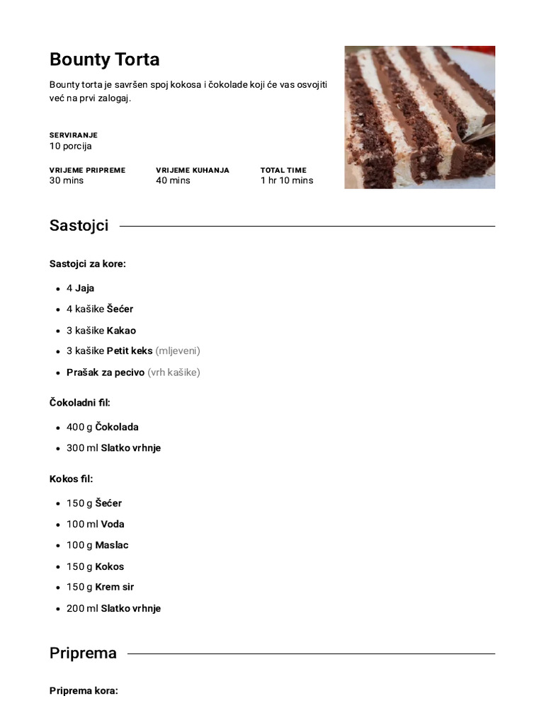 Bounty Torta | PDF