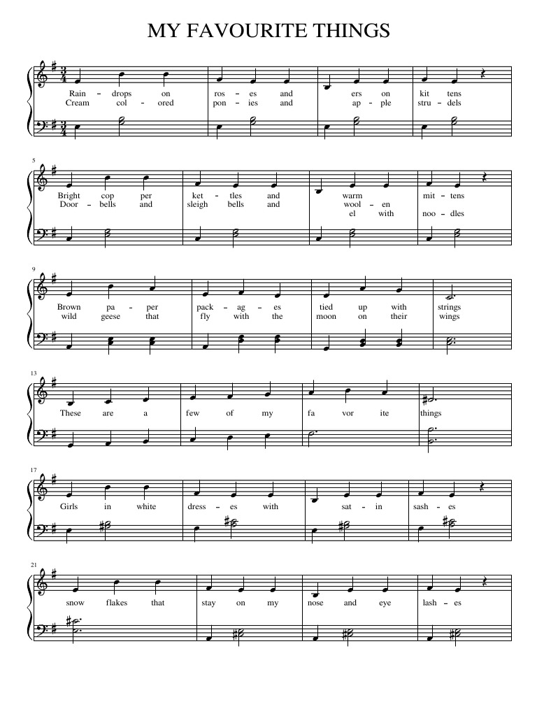 My Favourite Things | PDF