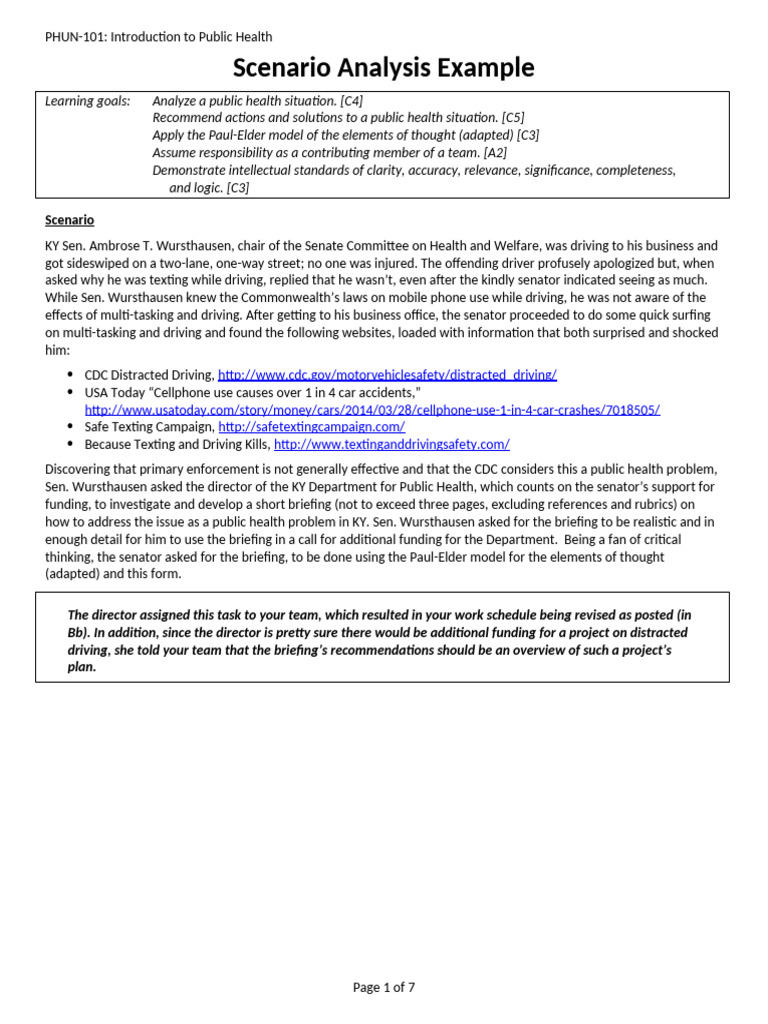 Scenario Analysis, Driving, Exemplar | PDF | Traffic Collision | Driving