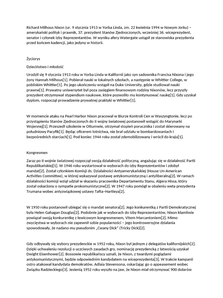 Richard Milhous Nixon | PDF
