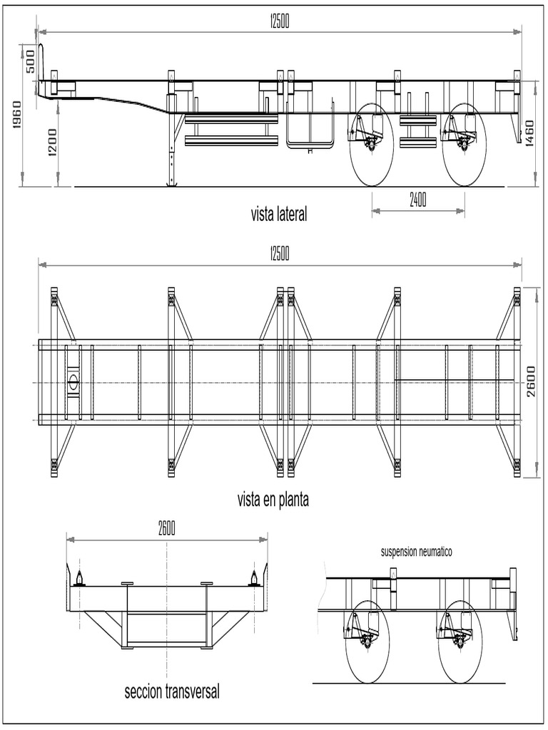 Portacontendor de 40pies Susp Neumat 2 Eje Separados-Model | PDF