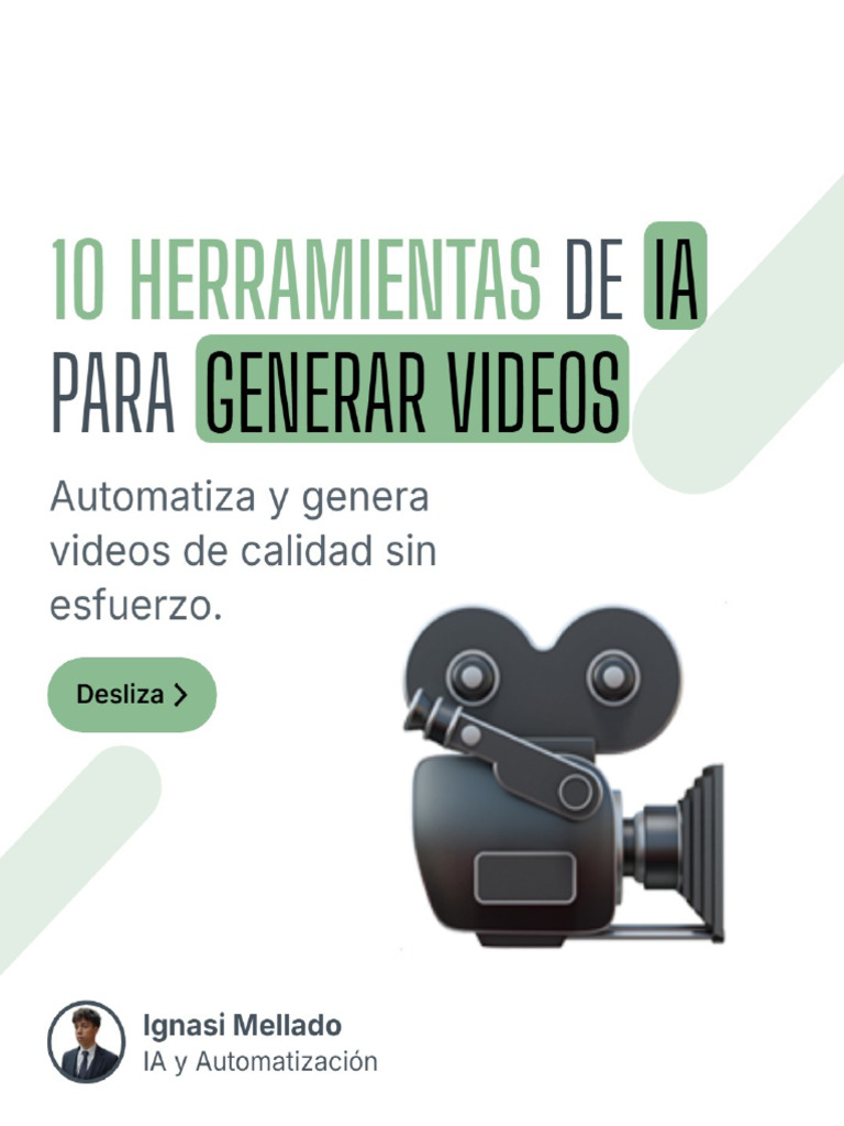 10 herramientas de IA para generar videos | PDF
