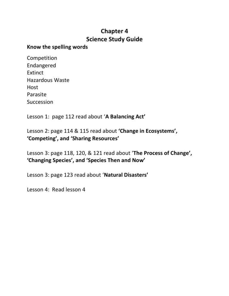 Chapter 4 Study Guide PDF