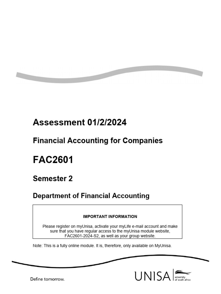 FAC2601 Ass1 (S2) 2024 | PDF | Qr Code | Inventory