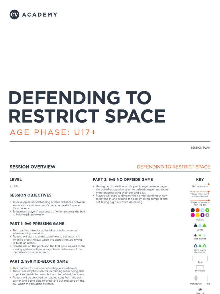 u17-defending-to-restrict-space | PDF | Defender (Association Football ...