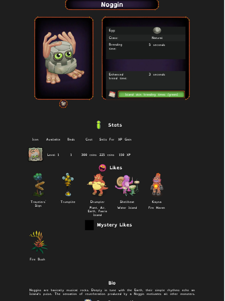 Noggin - My Singing Monsters MSMPokeGamer | PDF