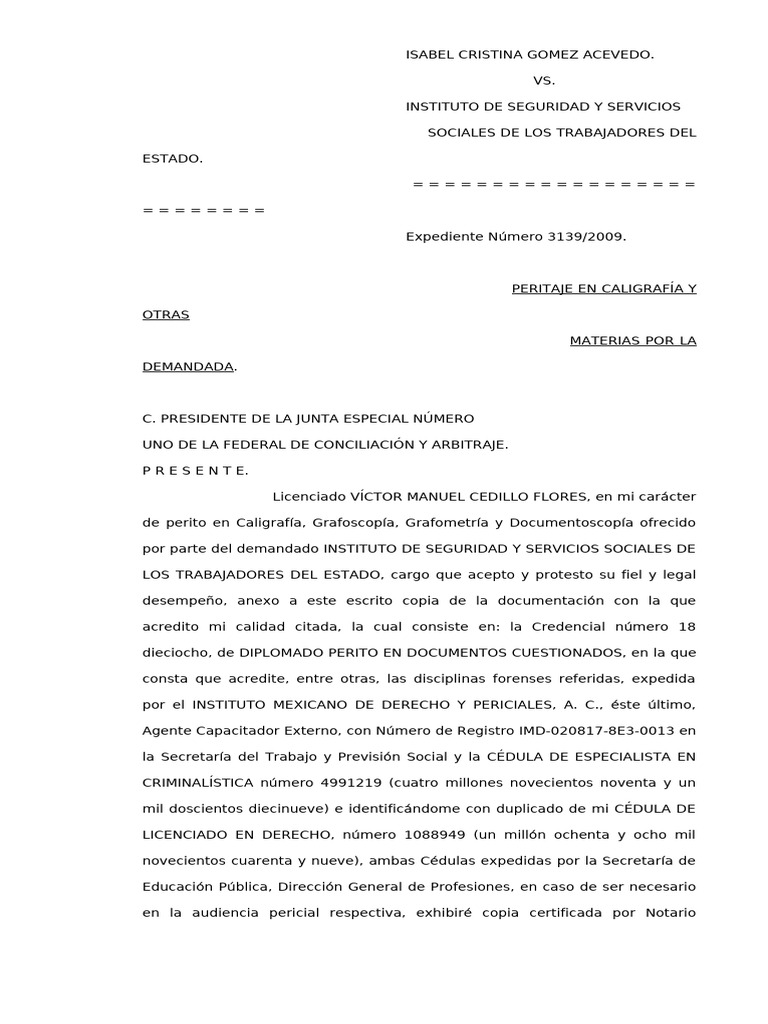 CALIGRAFÍA, OTRAS, PERITAJE, FIRMAS AUTÉNTICAS, OFICIO, JUNTA, 140610. | PDF | Escritura ...