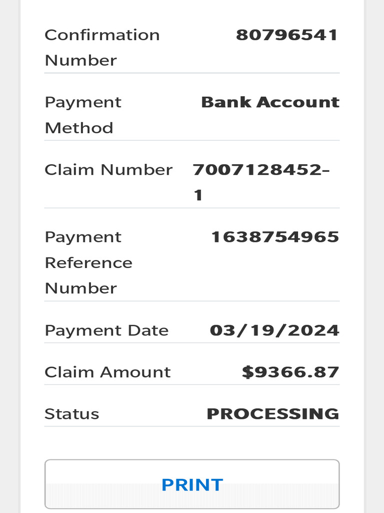 Payment Details - Farmers Claims Payment | PDF