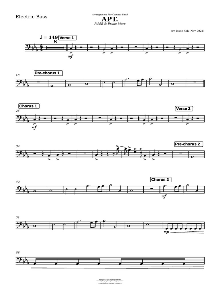 Apt Bass | PDF | Vocal Music | Song Forms