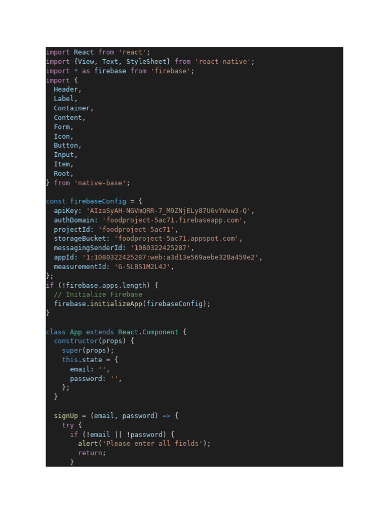 React native auth project | PDF | Software | Software Engineering
