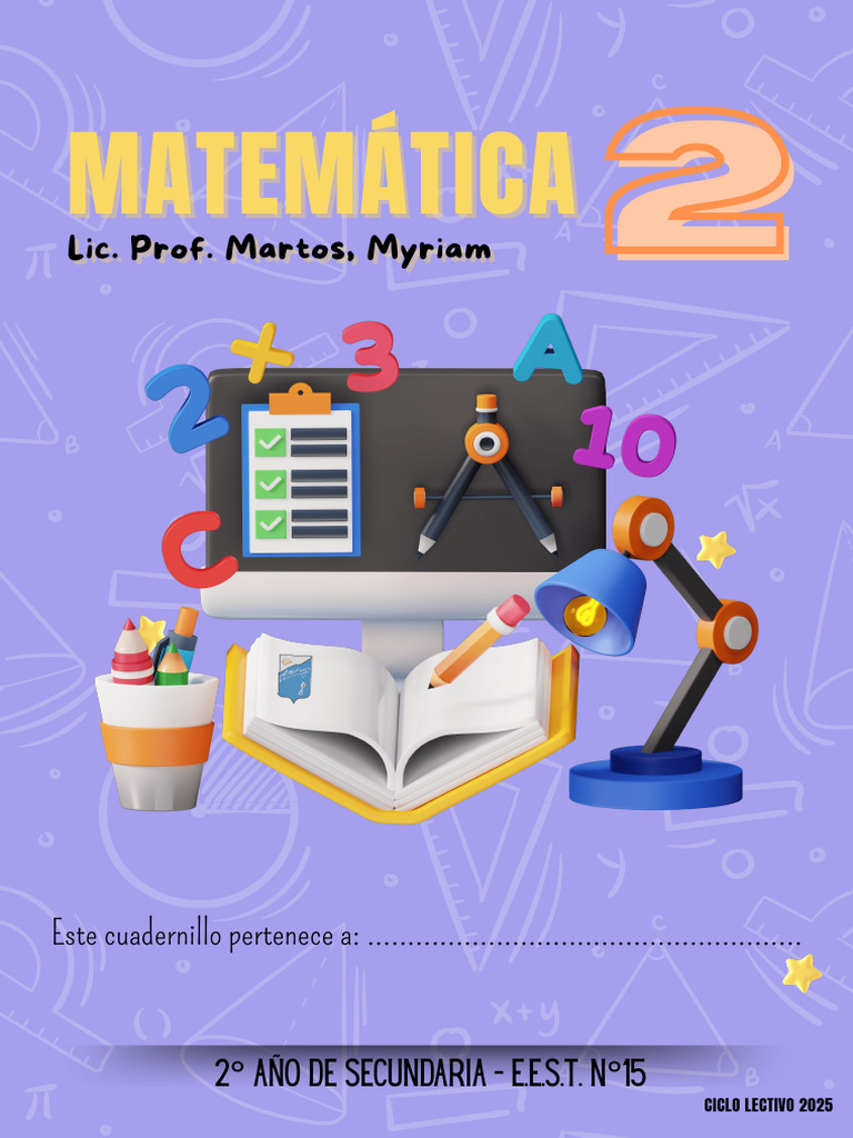 Cuadernillo de Matemática de 2do Año - EEST N°15 - Ciclo Lectivo 2025 | PDF | Entero | División ...
