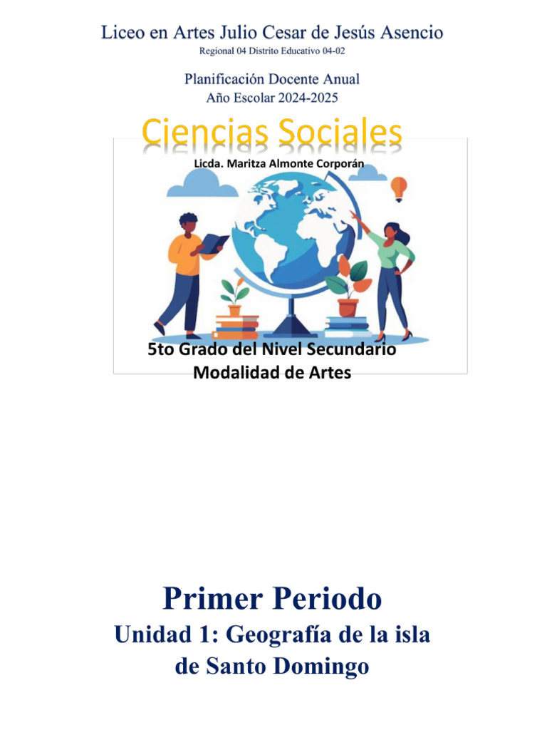 Sociales Sec Modalidad en Artes 5to 2024-2025 | PDF