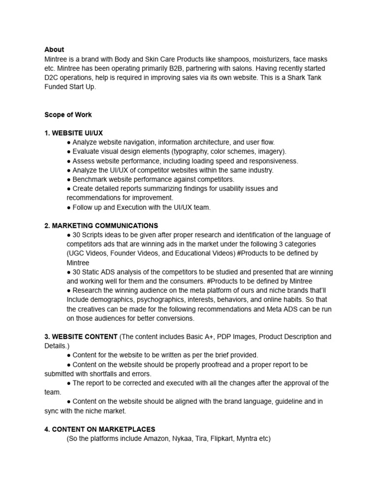 Briefing Document Mintree | PDF | Human Communication | Computing