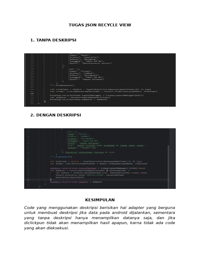 Contoh Penggunaan API | PDF