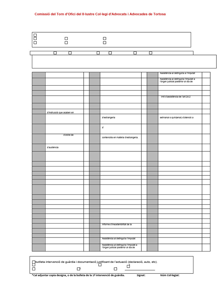 Justificant Acuacions Torn Ofici | PDF