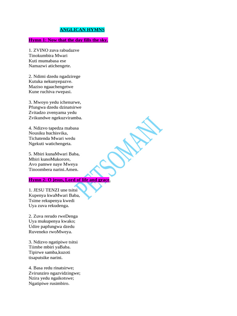 Anglican Hymn Book | PDF | Religious Belief And Doctrine | Christian Hymns