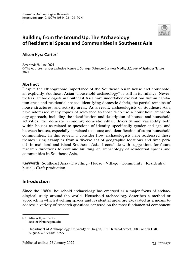 Kyra 2021 - Building From the Ground Up. the Archaeology of Residential ...