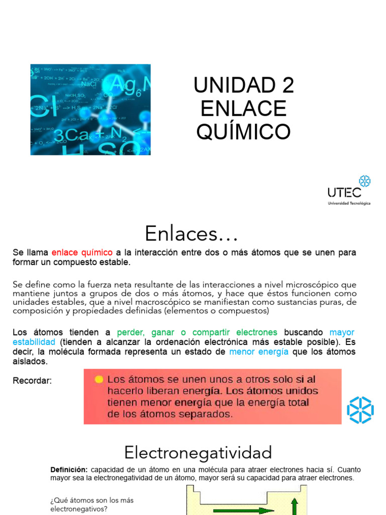 Enlaces Químicos: Iónico, Covalente y Metálico | PDF | Enlace químico ...