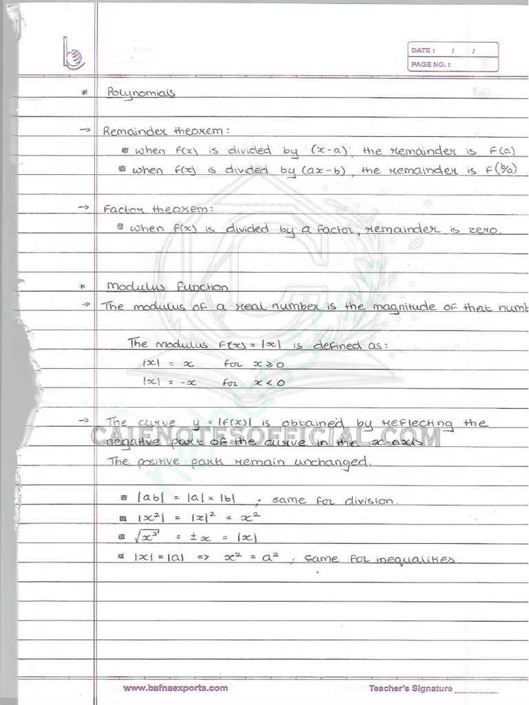 P3 Maths Formula Sheet | PDF