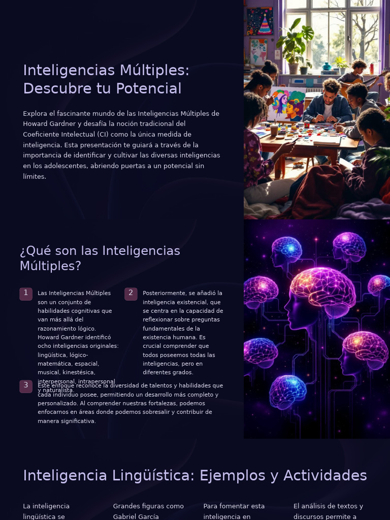 Inteligencias-Multiples-Descubre-tu-Potencial | PDF | Inteligencia | Ciencias del comportamiento