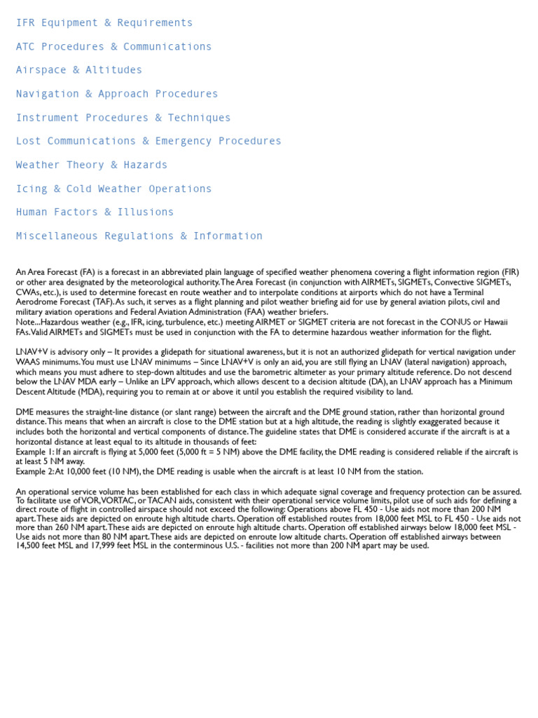 IFR Lost Comms & Procedures Guide | PDF | Instrument Flight Rules ...