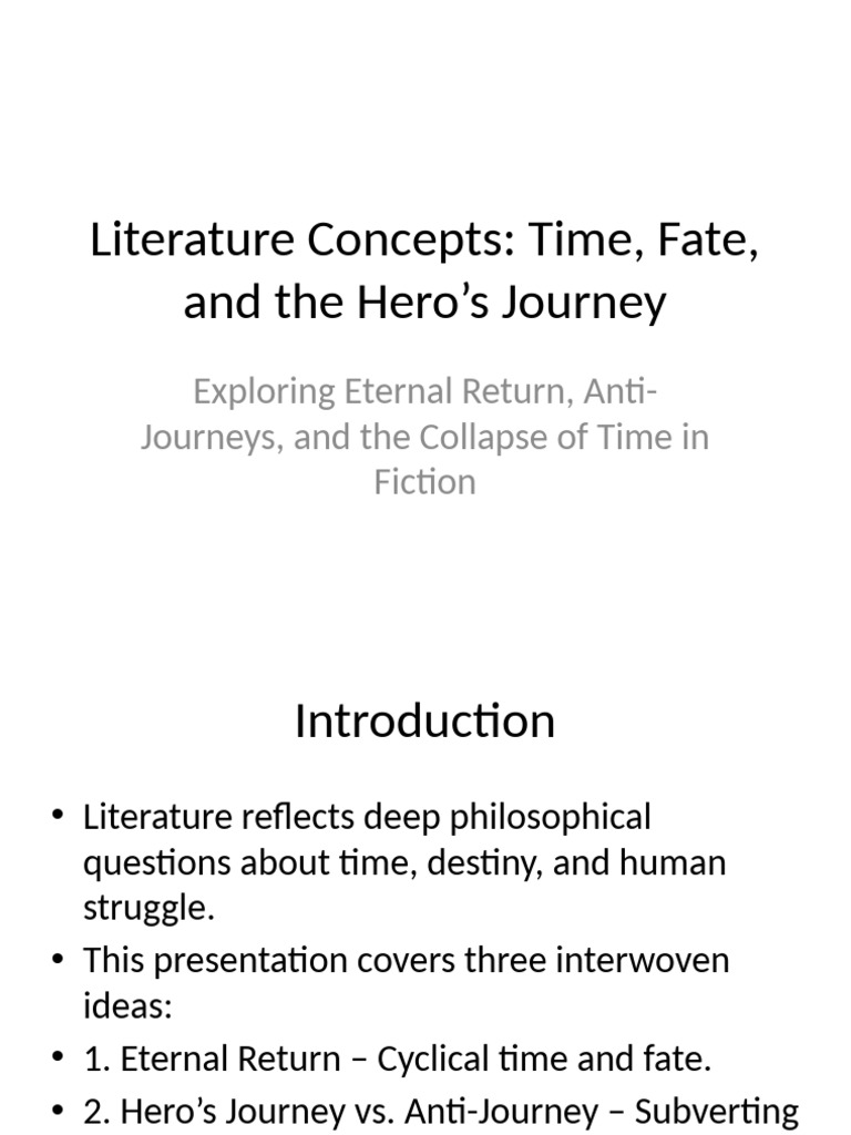 Literature Concepts Presentation | PDF | Destiny