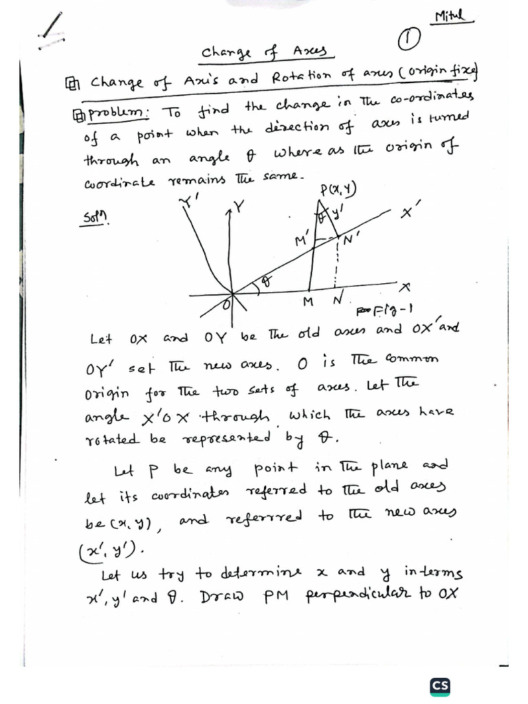 Change of Axes | PDF