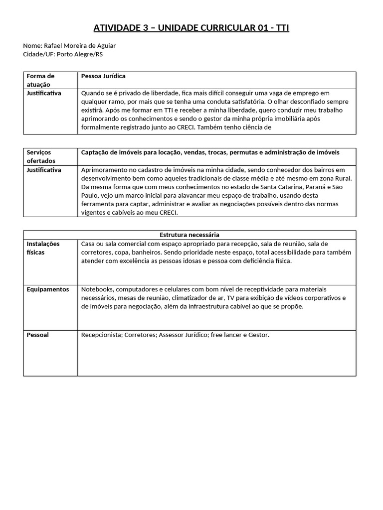 UC 1 Modelo - de - Entrega - Atividade3 | PDF