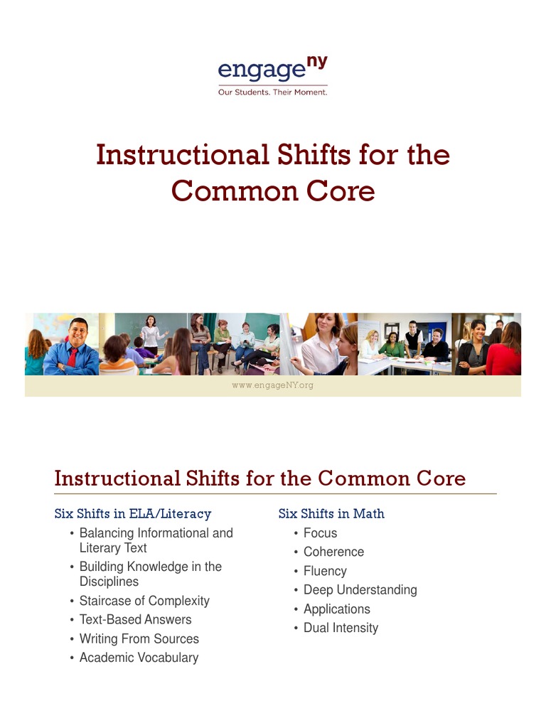 Instructional Shifts For The C C Common Core | PDF | Common Core State ...